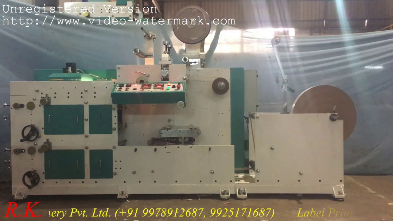 rotary label printing machine - YouTube