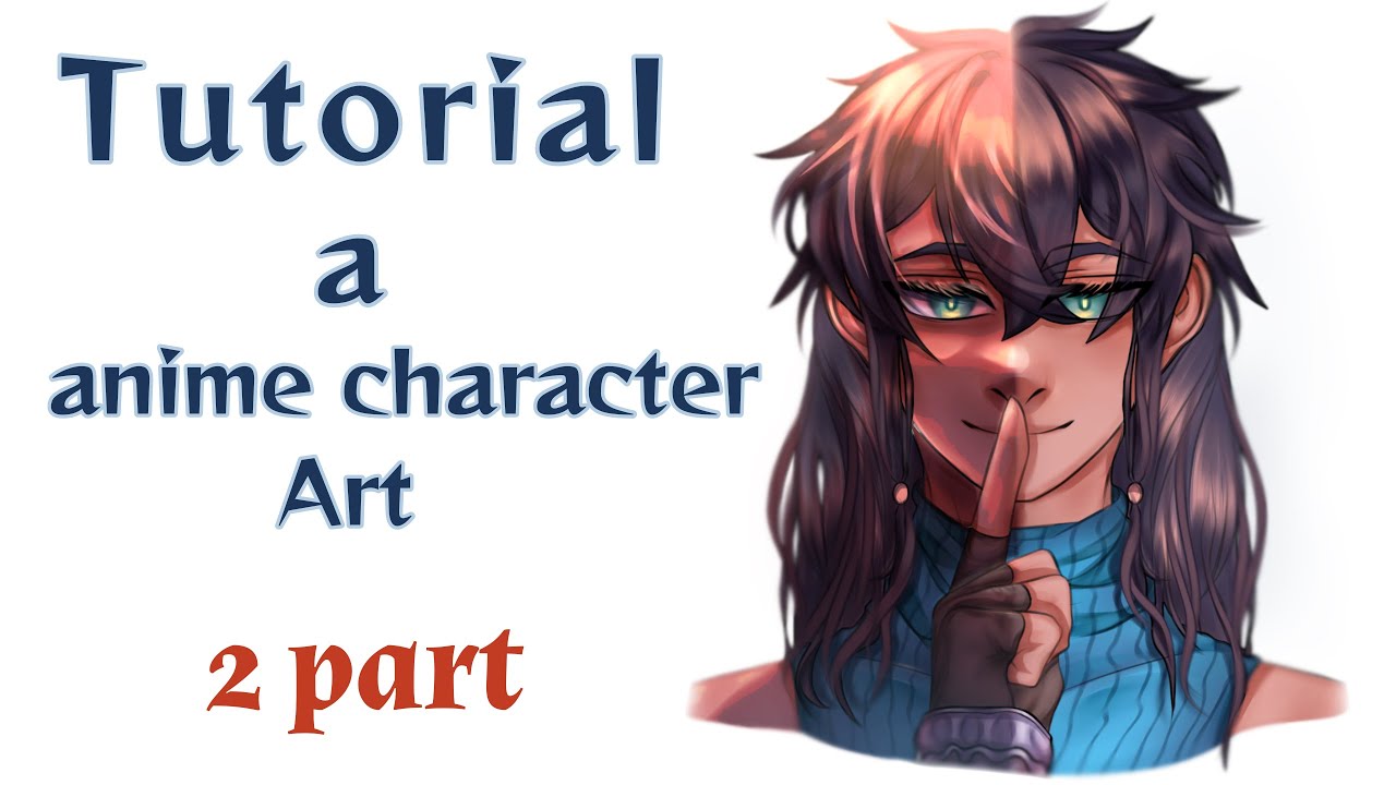How to draw hair character Anime Art 2 part - YouTube