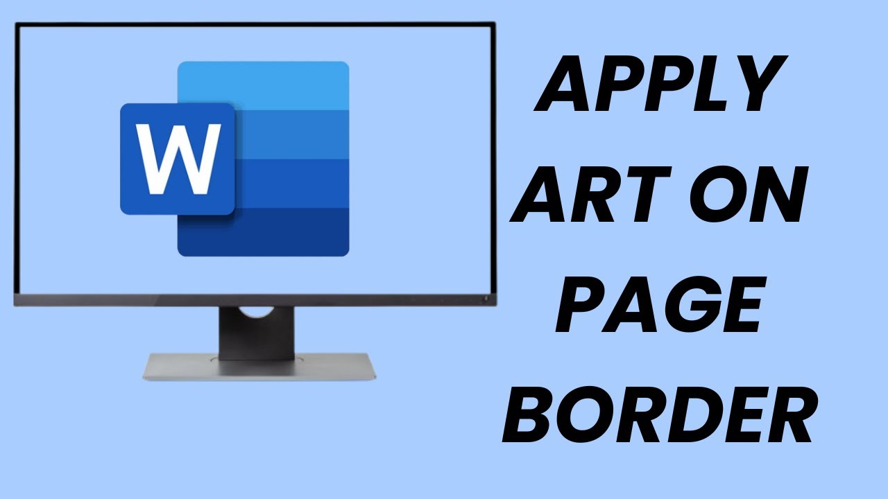 How To Apply Art On The Page Border In Microsoft Word - YouTube