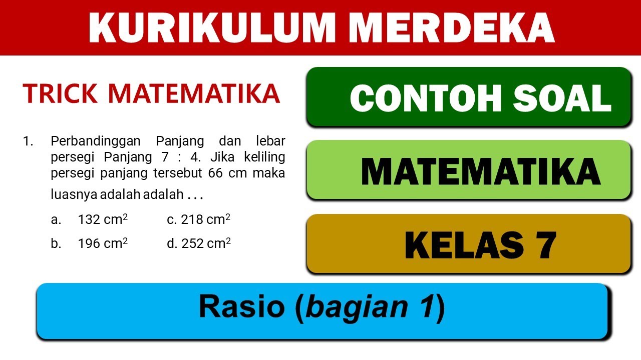 CONTOH SOAL MATEMATIKA || RASIO (BAGIAN 1) - YouTube