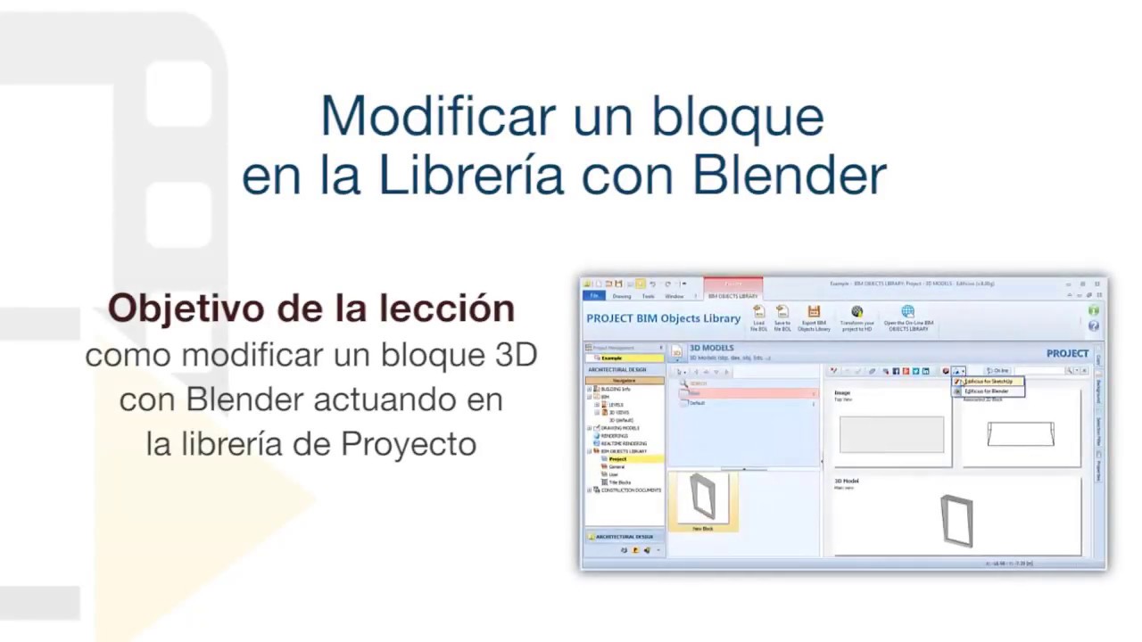 Tutorial de Edificius - Modificar un bloque en la Librería con Blender - ACCA software - YouTube