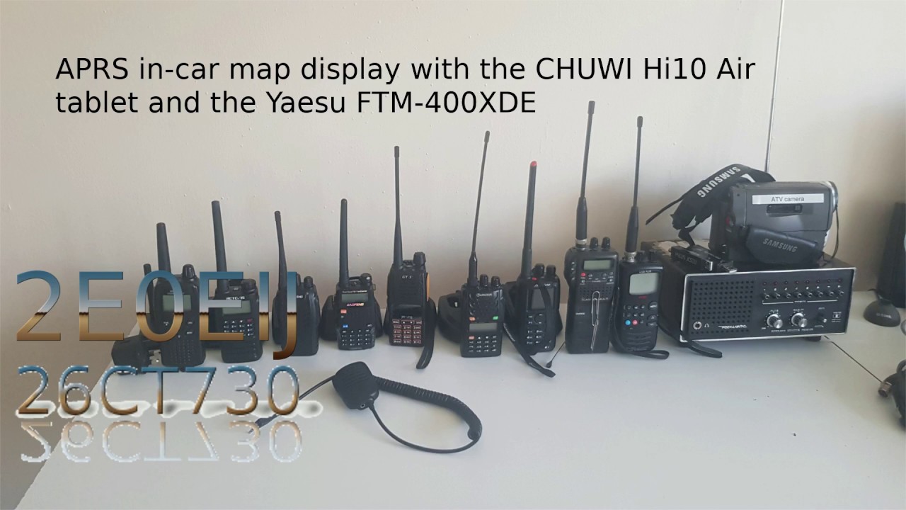 APRS in-car map display - YouTube