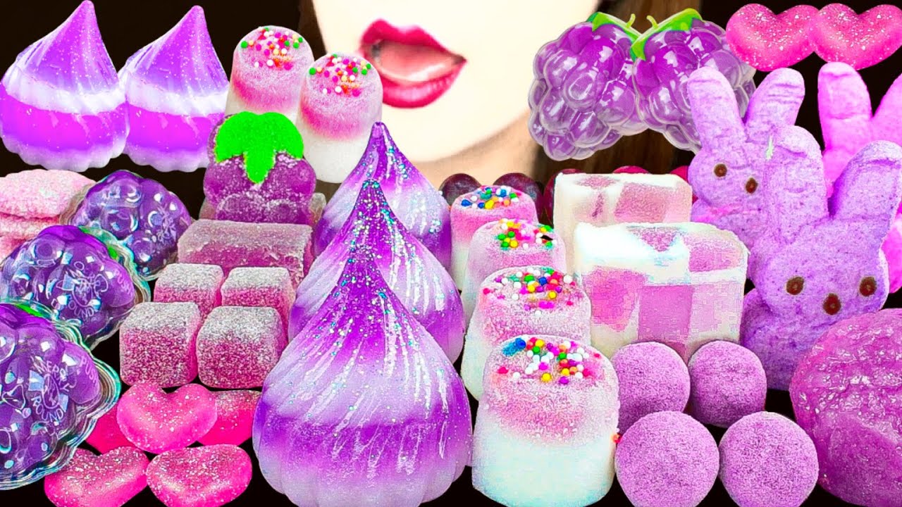 【ASMR】PURPLE DESSERTS💜 MUKBANG 먹방 食べる音 EATING SOUNDS NO TALKING - YouTube