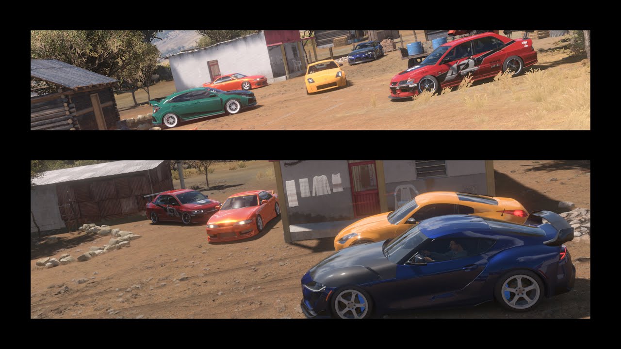 (XB1) FH5 - Stanced Car Meet Cinema & Cruise Evo9/Zenki S14 /Mk5 Supra ...