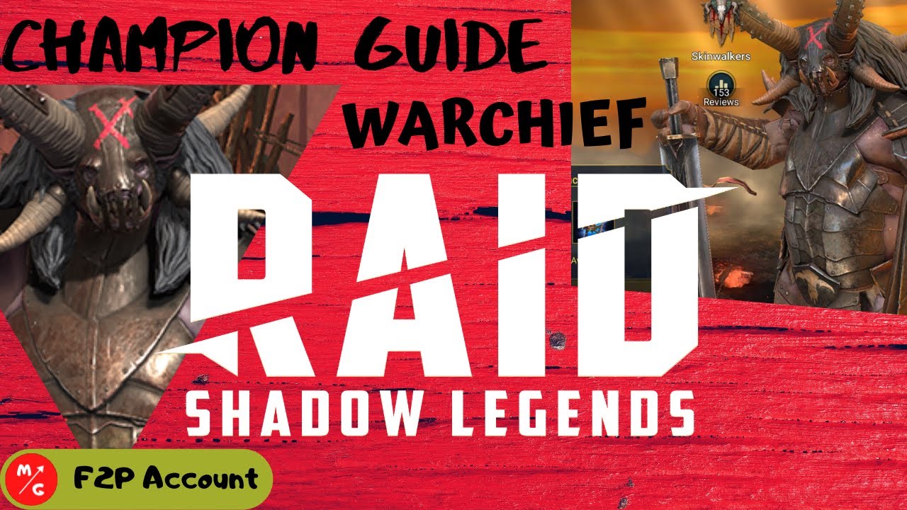 [F2P] | Warchief Raid Shadow Legends Champion Guide | Defense Tank | 60 ...