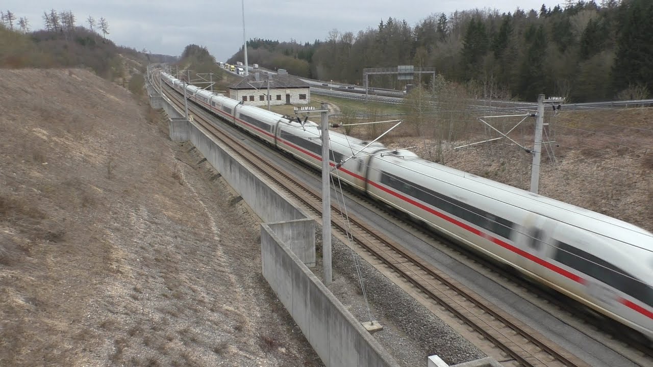 HIGH SPEED: ICE 3 flying down the HSR track - YouTube