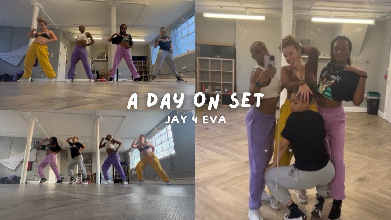 VLOGMAS DAY 8 || A DAY IN THE LIFE OF A DANCER ON SET | JAY 4 EVA - YouTube
