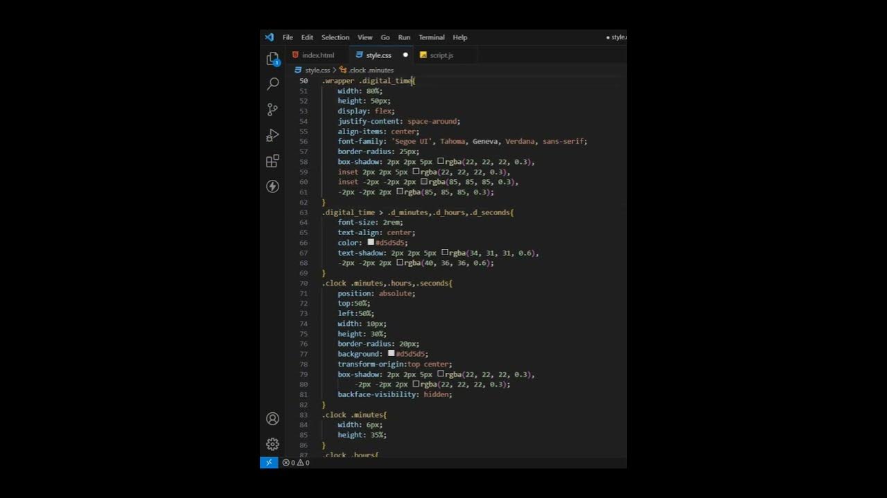 Neumorphism Effect Clock Using Html Css And Javascript Html Css