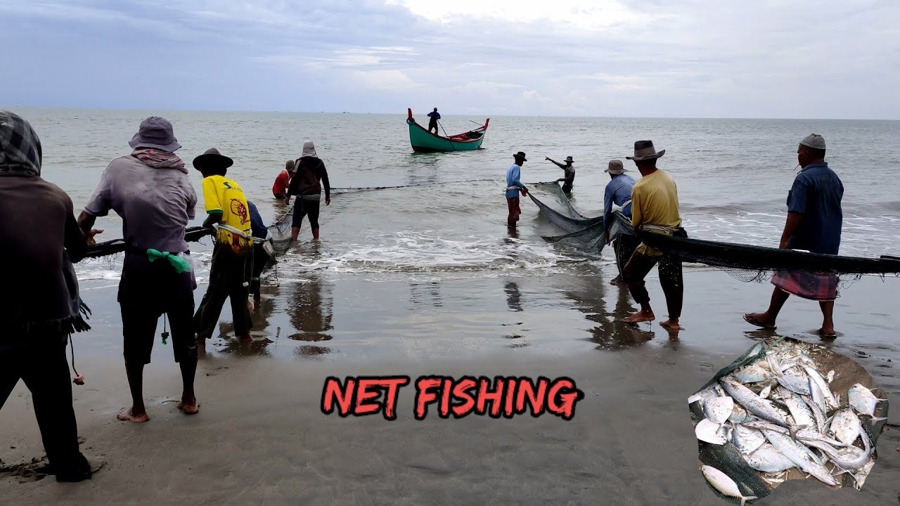 fishing nets with beautiful nature, fishermen in pasi beurandeh village ...