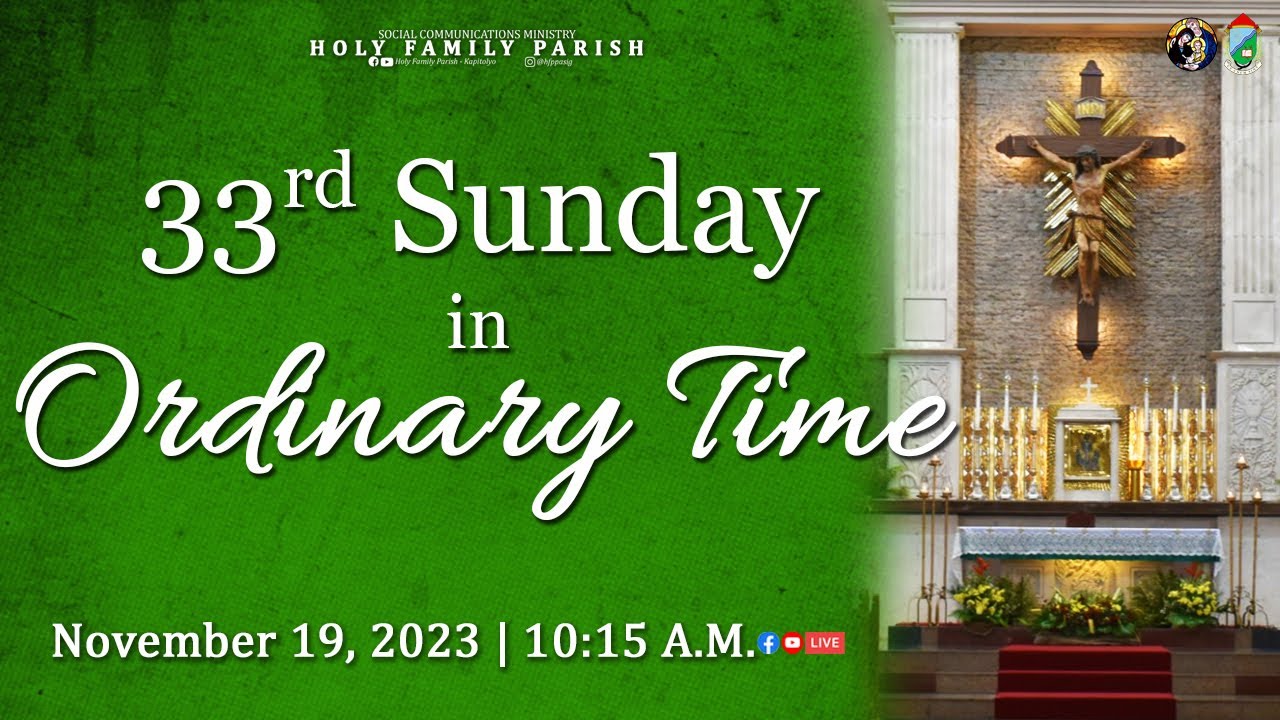 LIVE: 33rd SUNDAY IN ORDINARY TIME - YouTube