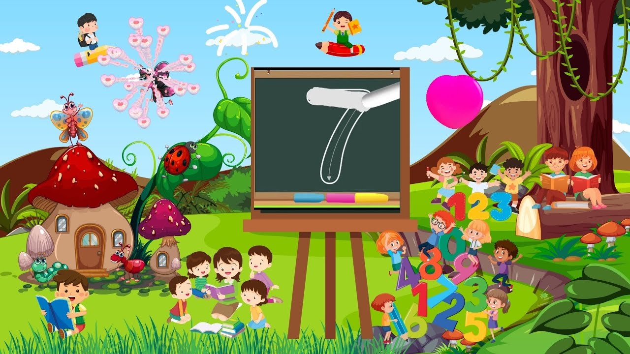 How To Write Number 7| Numbers And Counting Collection| Handwriting