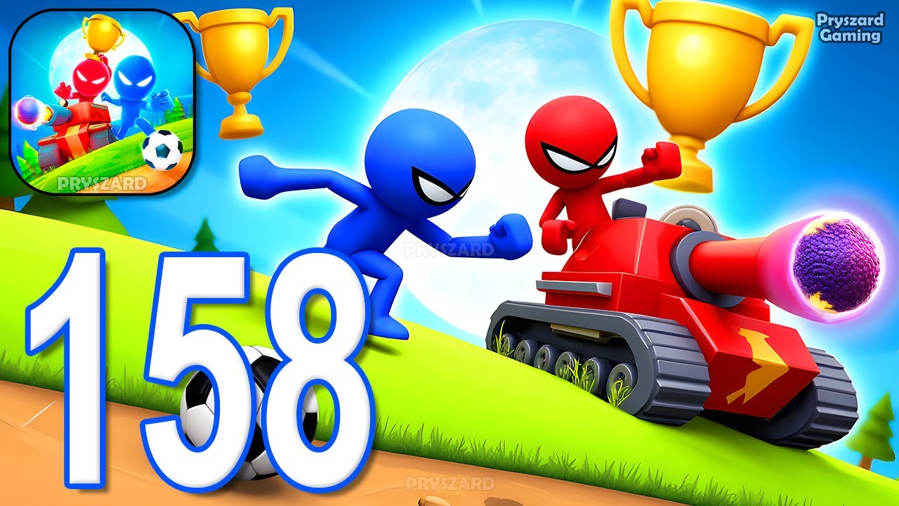 Stickman Party - Gameplay Part 158 Tournament Mode 1 2 3 4 Players Free ...