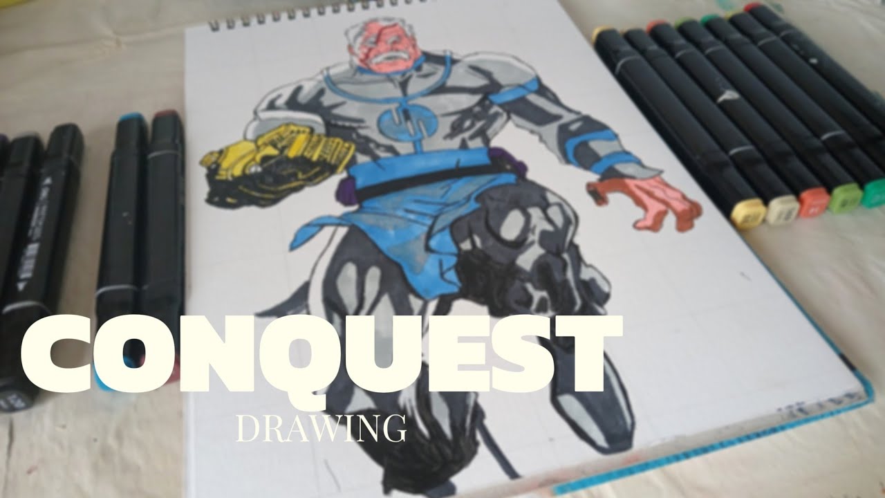 How to Draw Conquest from Invincible – Tribute art - YouTube