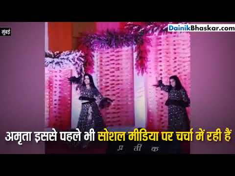 amruta fadnavis dance with daughter Divija on barjirao mastani song in ...