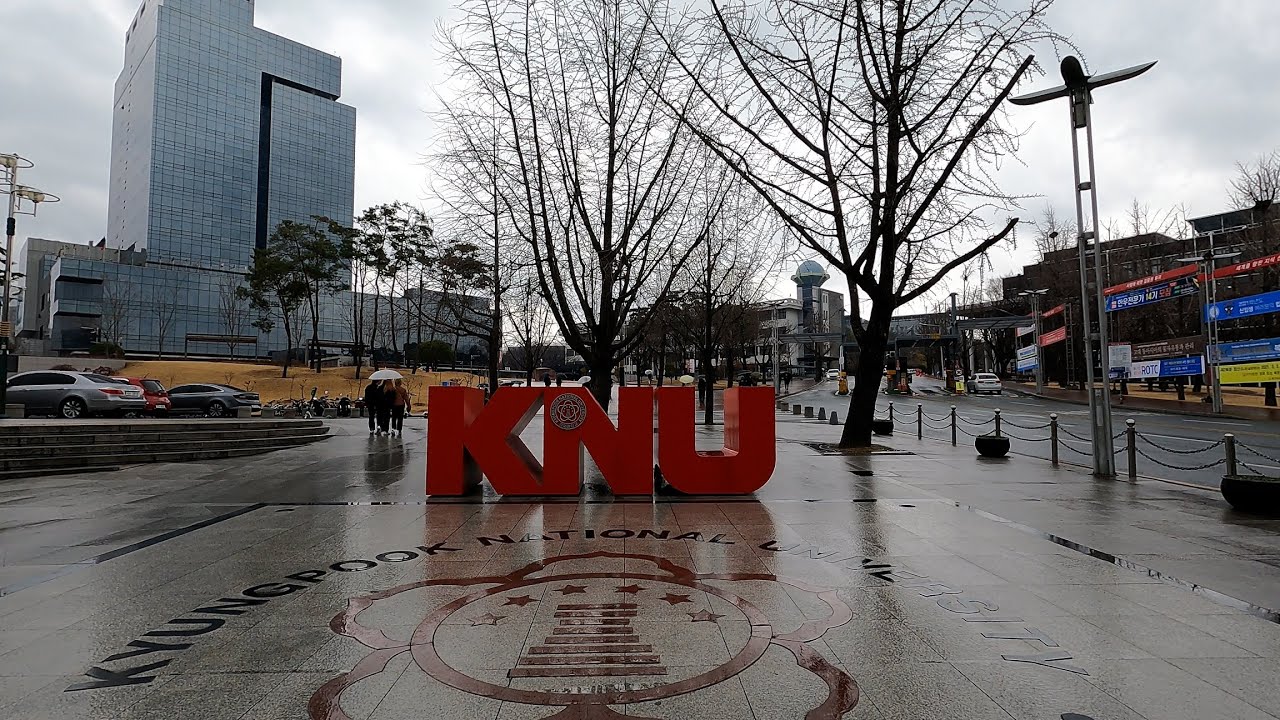 [4K] Rainy day in Kyungpook National Universtiy(KNU) #1 West part of ...