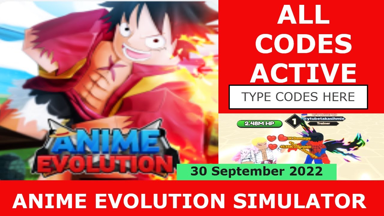 All Codes Active Anime Evolution Simulator ROBLOX | 30 September 2022 ...