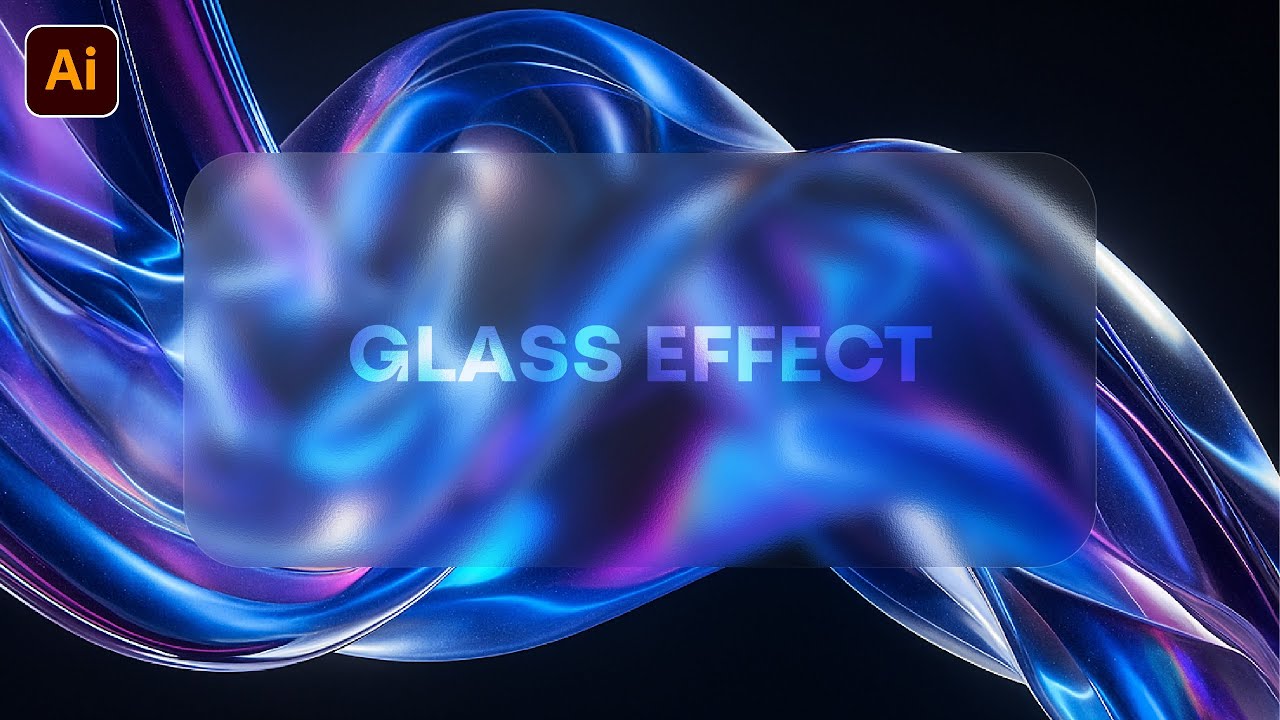 how to create Glass effect in adobe illustrator. - YouTube