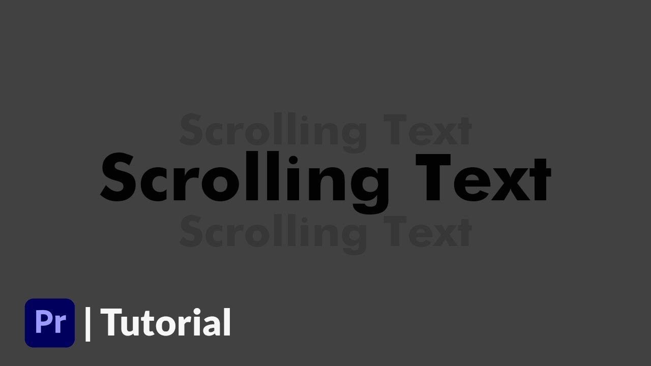 Scrolling Text animation in Adobe Premiere Pro - YouTube
