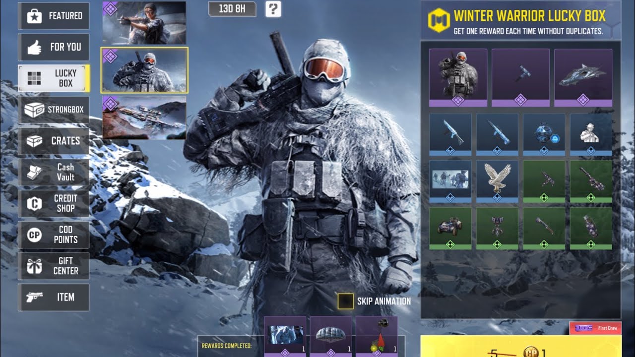 Codm 3 Spin On Winter Warrior Lucky Box | Golem Winter Warrior & Viking ...