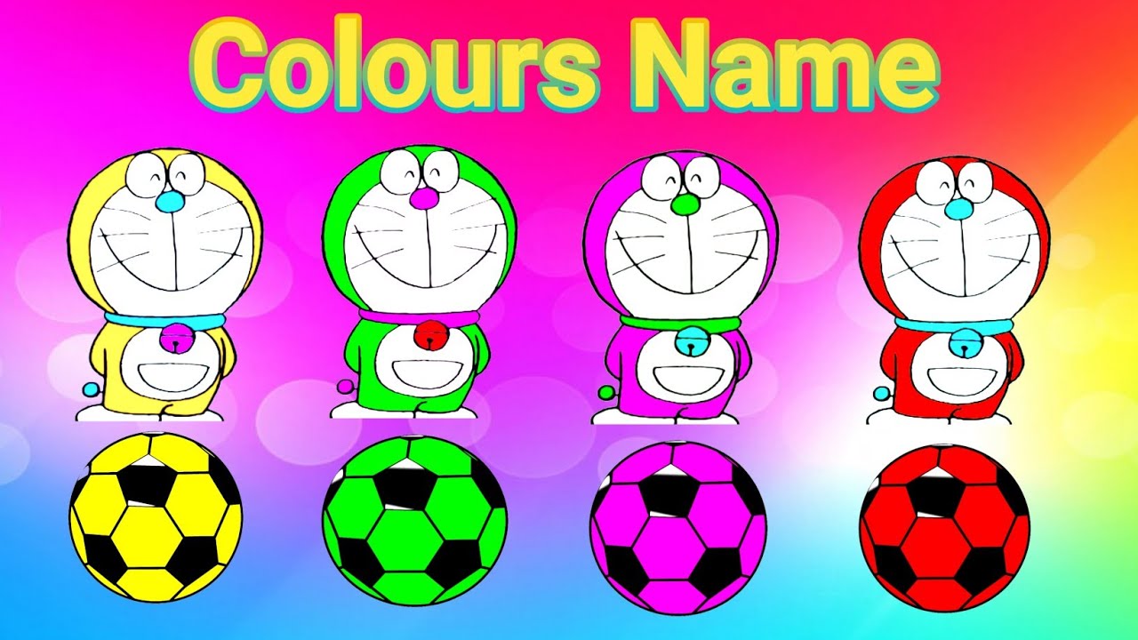 Learn colors name in English / learn colors with Doraemon #colours # ...