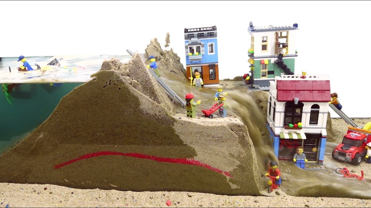 LEGO DAM BREACH EXPERIMENT - LEGO CITY FLOOD - YouTube
