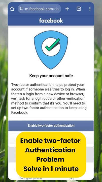 keep your account safe facebook problem | enable two-factor authentication solve in 1 minute # ...