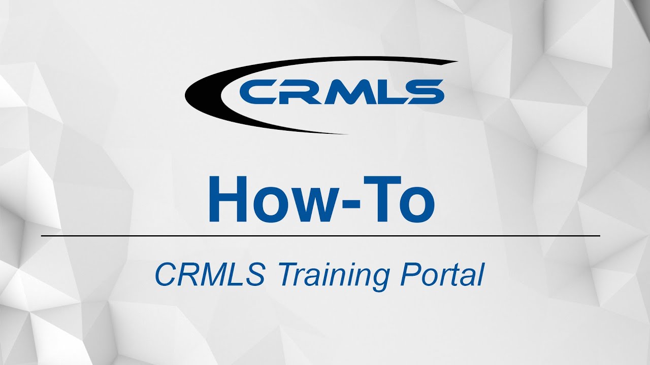 [CRMLS How-To] Access and Use the Training Portal - YouTube