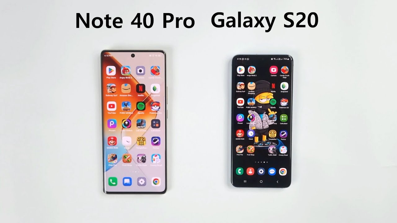 SAMSUNG S20 vs Infinix NOTE 40 Pro - Speed Test! - YouTube