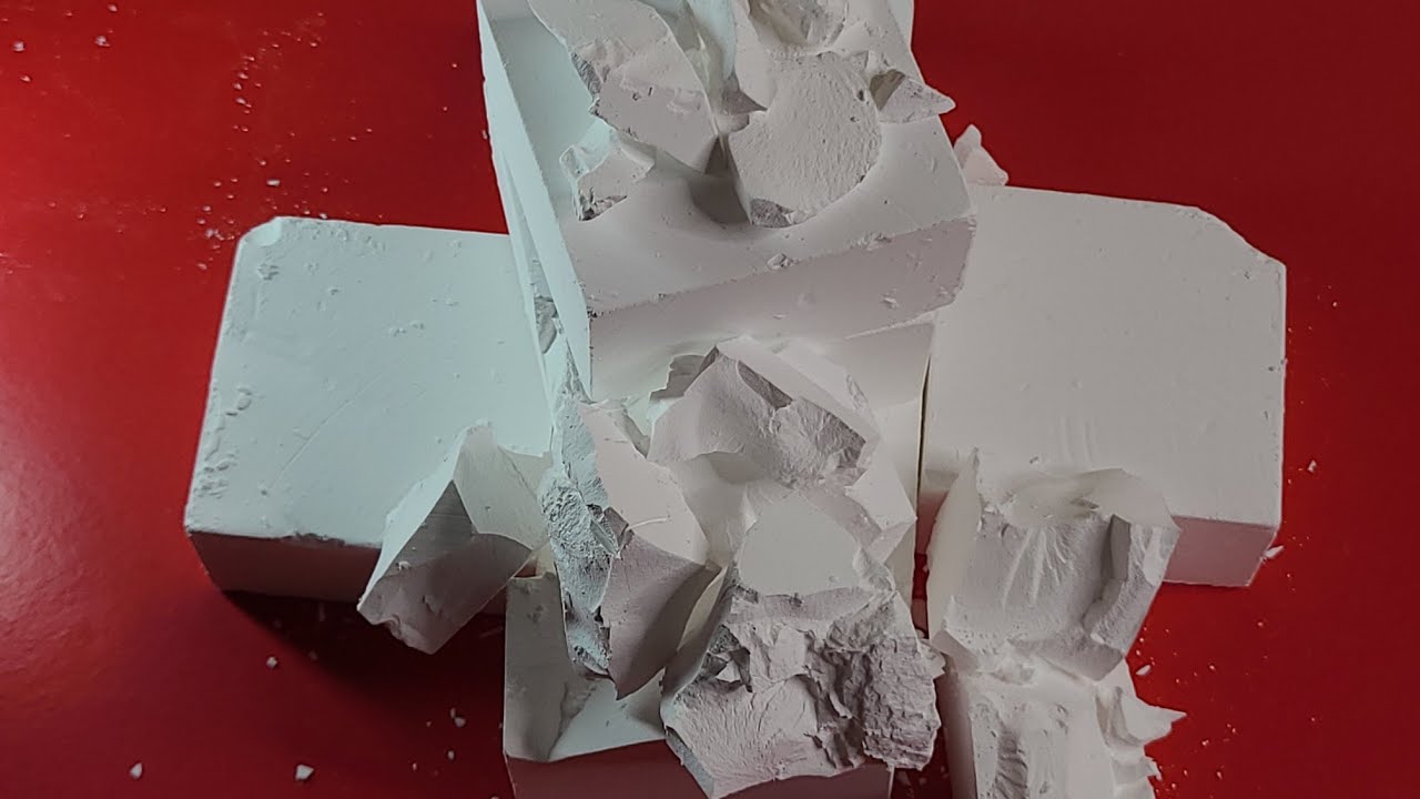 Broken pieces+Full Blocks GYM CHALK CRUMBLE-ASMR. - YouTube