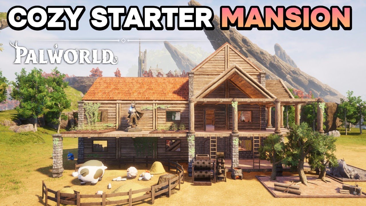 Palworld: How to build an Easy Beginner Mansion Base - YouTube