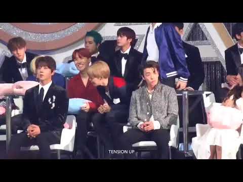 BTS REACTION TO WINNING DAESANG AT GDA FANCAM