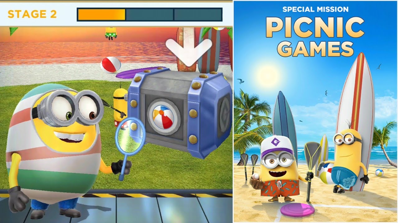 Minion Rush PICNIC GAMES STAGE 1 COMPLETED REWARDS CLAIM Prize Pod ...