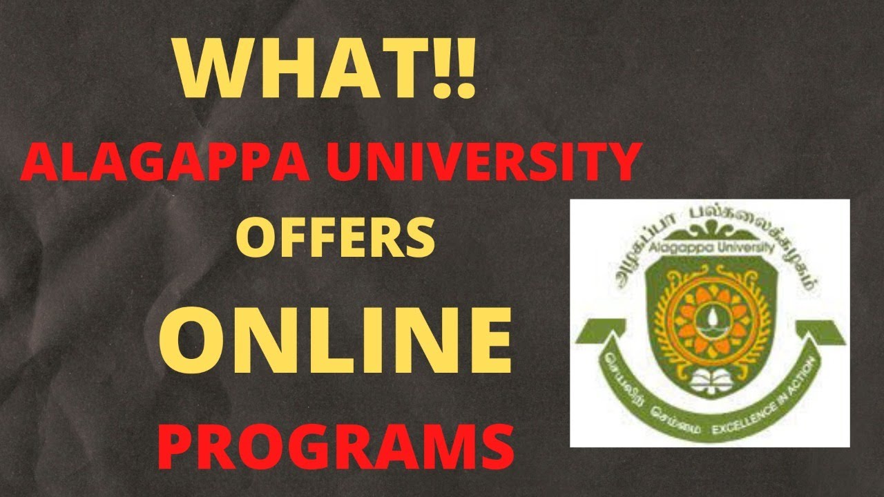 ALAGAPPA UNIVERSITY ONLINE PROGRAMS Complete Review #alagappauniversity ...