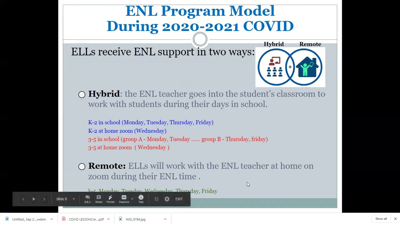ENL Curriculum Night - YouTube