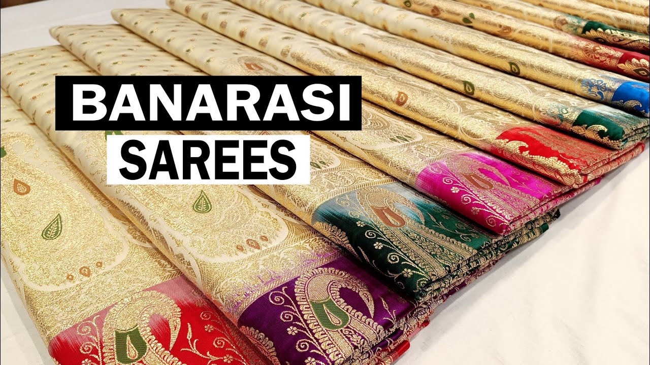 Banarasi Sarees Beautiful Collection In Sree Ganesh Textiles - YouTube