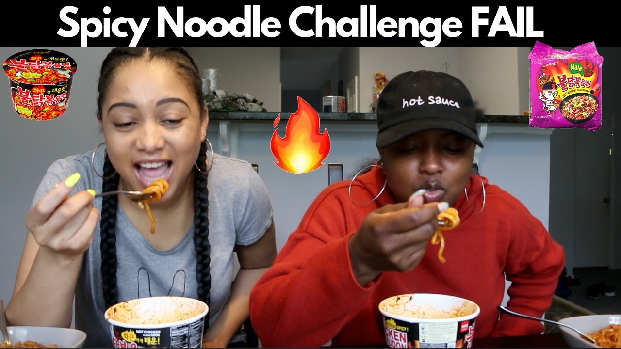 EXTREME SPICY NOODLE CHALLENGE! *GONE WRONG* Vomit Warning // CinAndKay ...