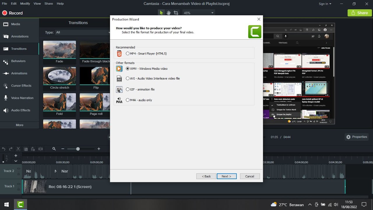 Cara render video menggunakan Aplikasi Camtasia - YouTube