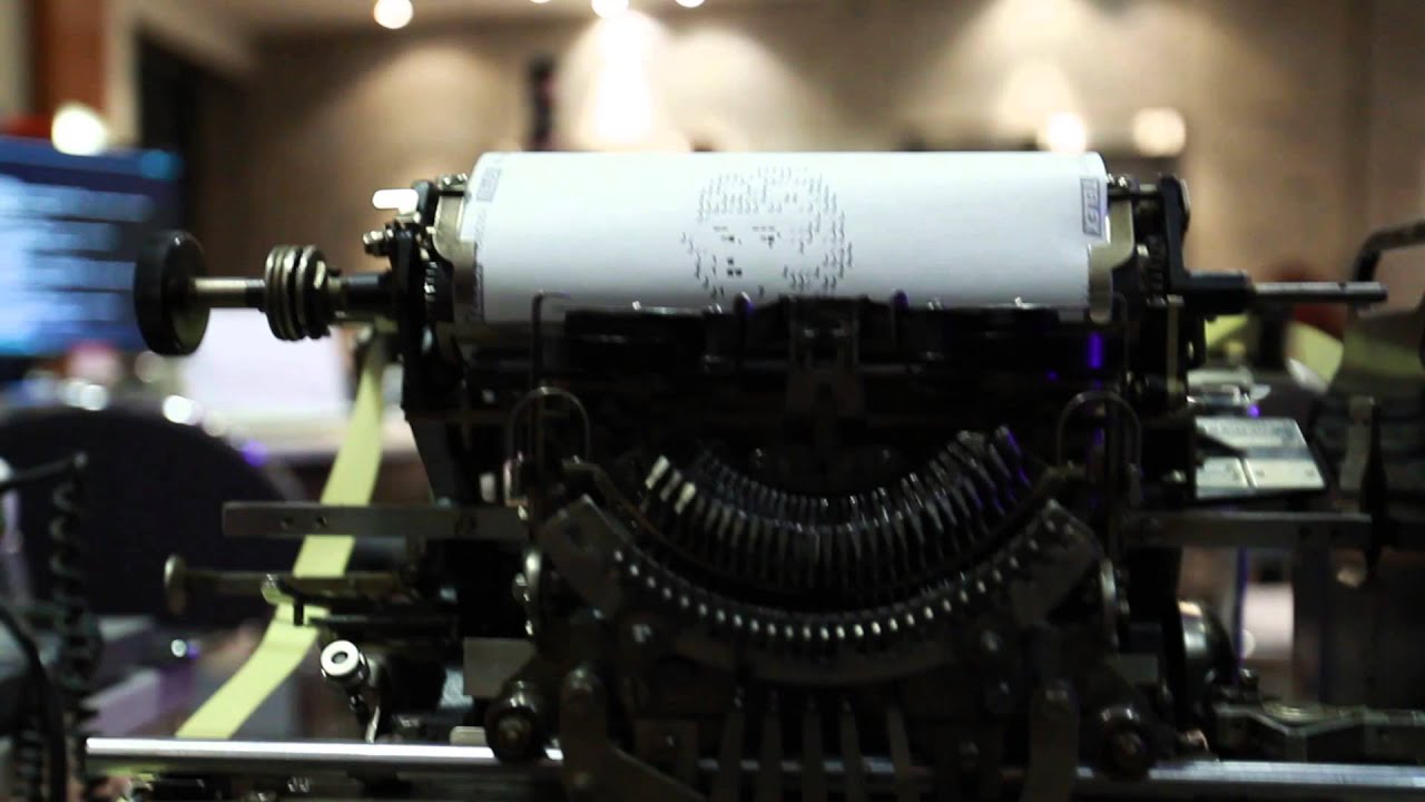 Telex machine at 30C3 - YouTube