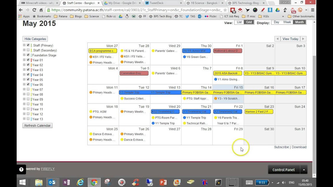 Adding the Firefly/iSAMS Whole School Calendar to Outlook - YouTube