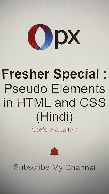 Pseudo Elements In Html And Css Html Css Css3 Htmltutorial Csstutorials Html5 Youtube 