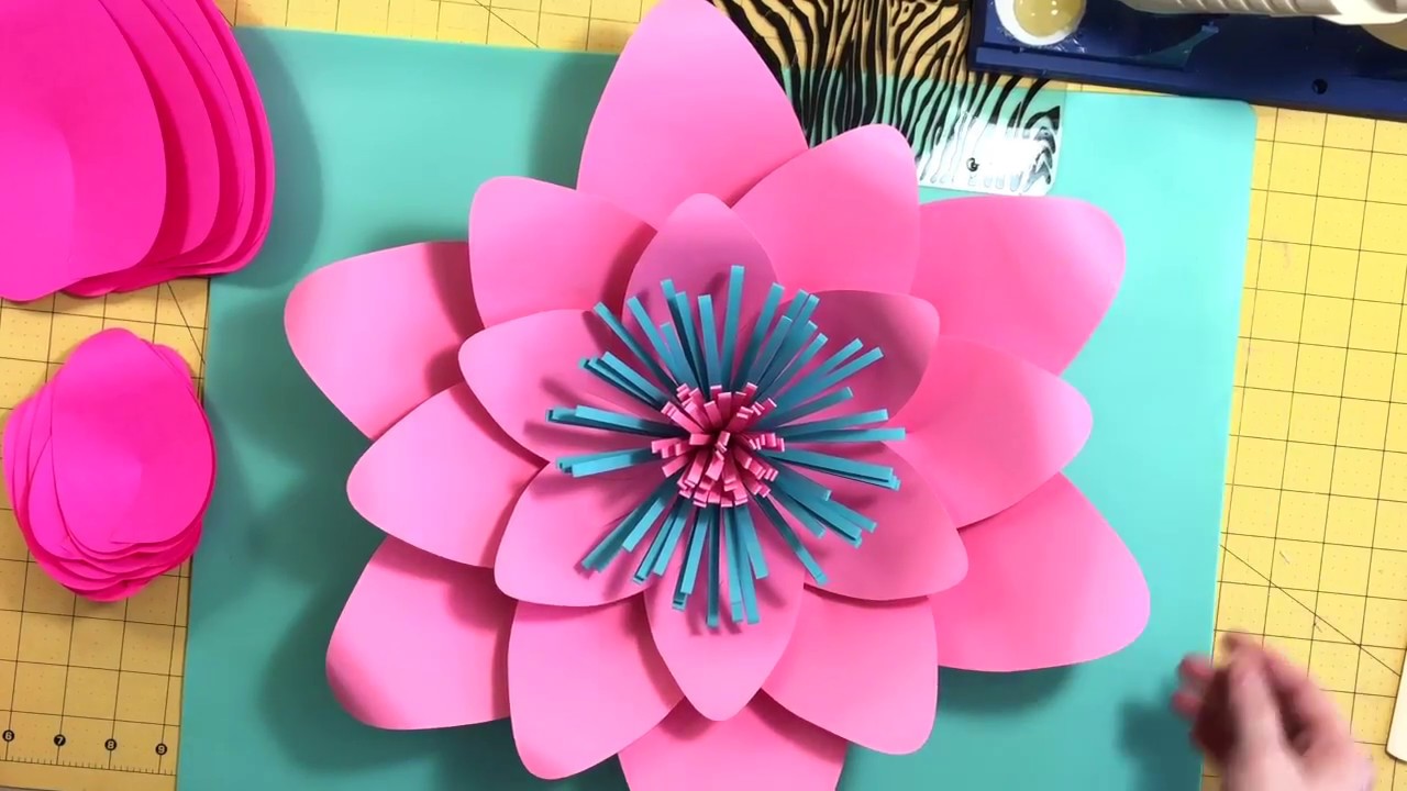 DIY Paper Flower Tutorial for Template 1 - YouTube