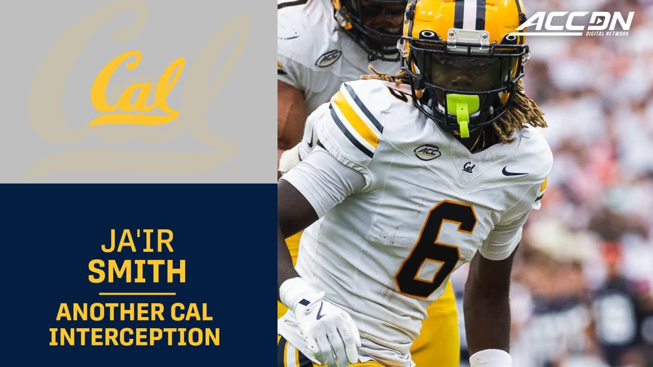 Cal's Ja'ir Smith Dives For Another Golden Bear Interception - YouTube