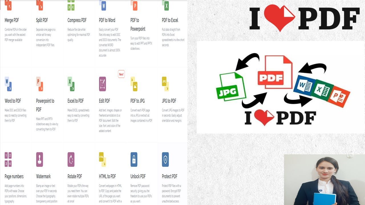 #pdfeditor #compressor How to Use I Love PDF App | Best File converter ...