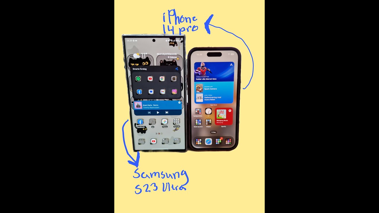 iPhone 14 pro or samsung s23 ultra part 2 (DANSK) - YouTube