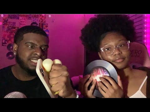 COUPLE ASMR 10 Triggers In 10 Minutes!! *COUPLES ASMR* - YouTube