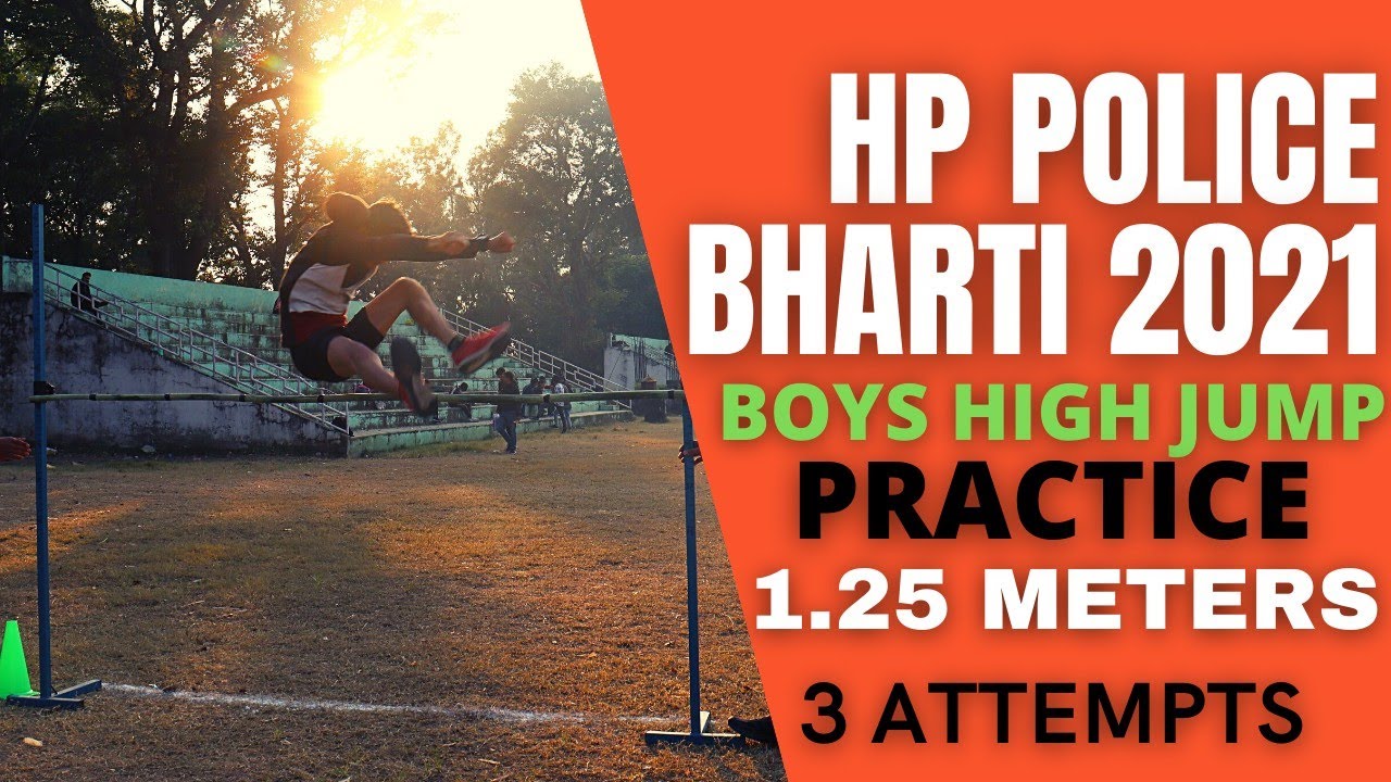 Hp Police Bharti Boys High Jump | High Jump Practice 1.25Meters | 3 ...