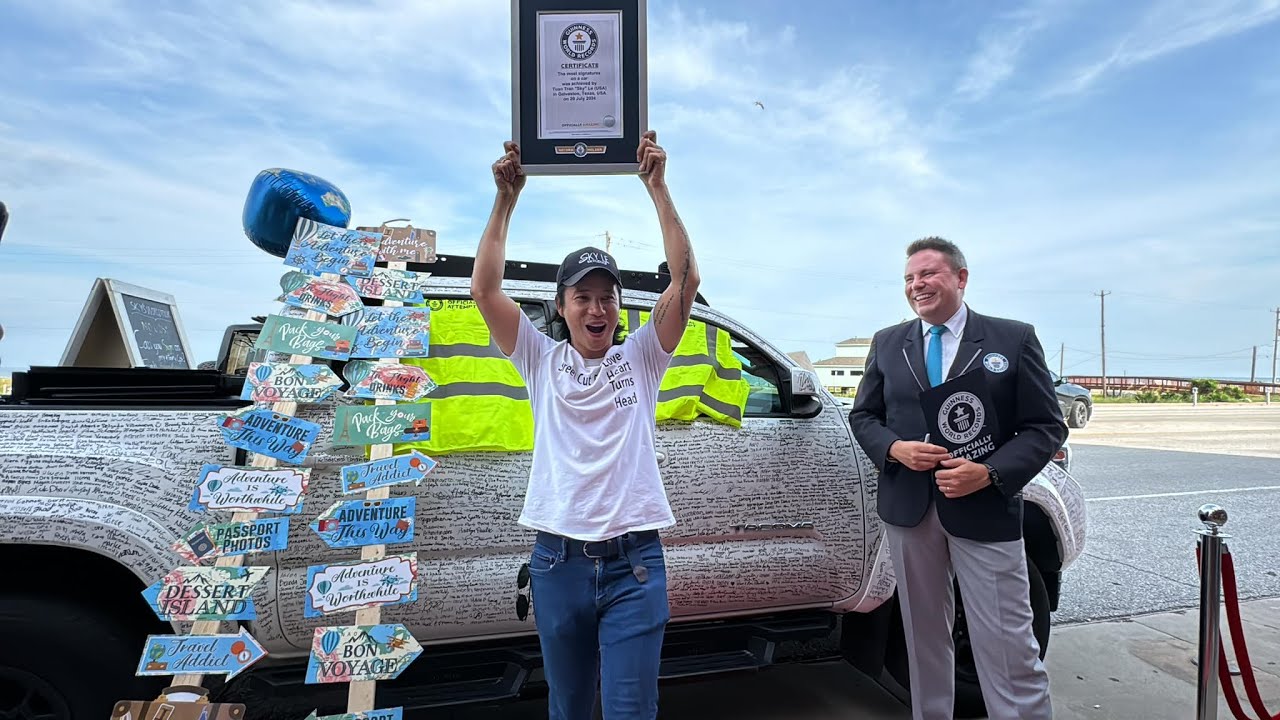 Sky is officially a Guinness World Records Holder “ Most Signatures on ...