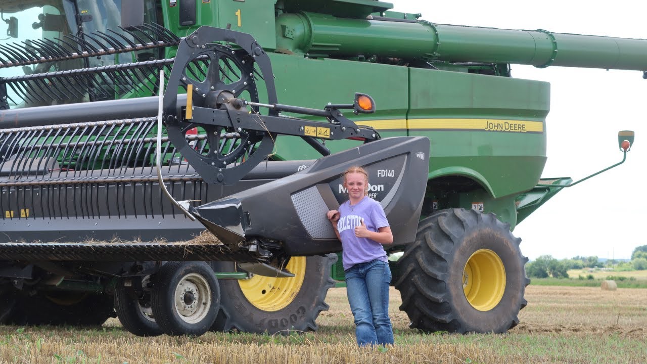 New 14 Year Old Combine Operator!! - YouTube