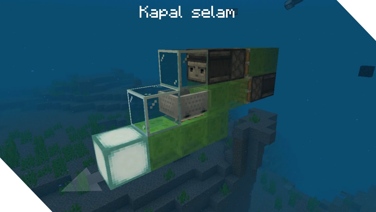 Cara membuat KAPAL SELAM di minecraft - YouTube
