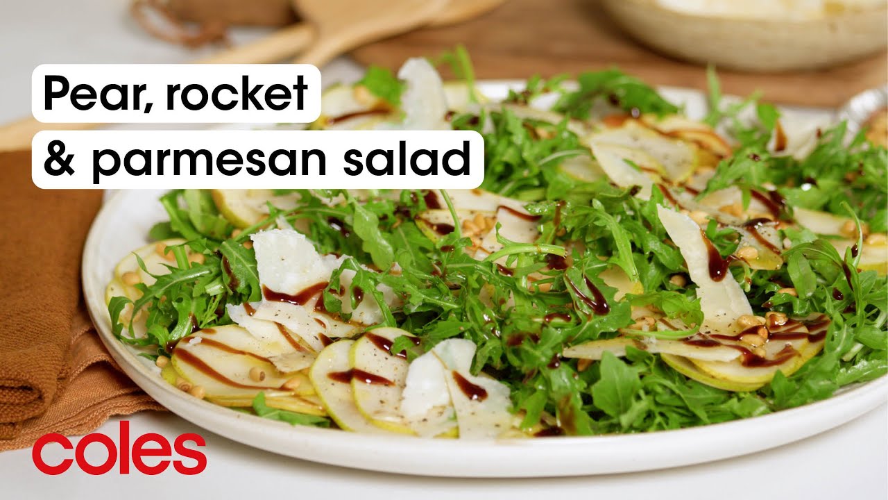 Pear, rocket and parmesan salad - YouTube